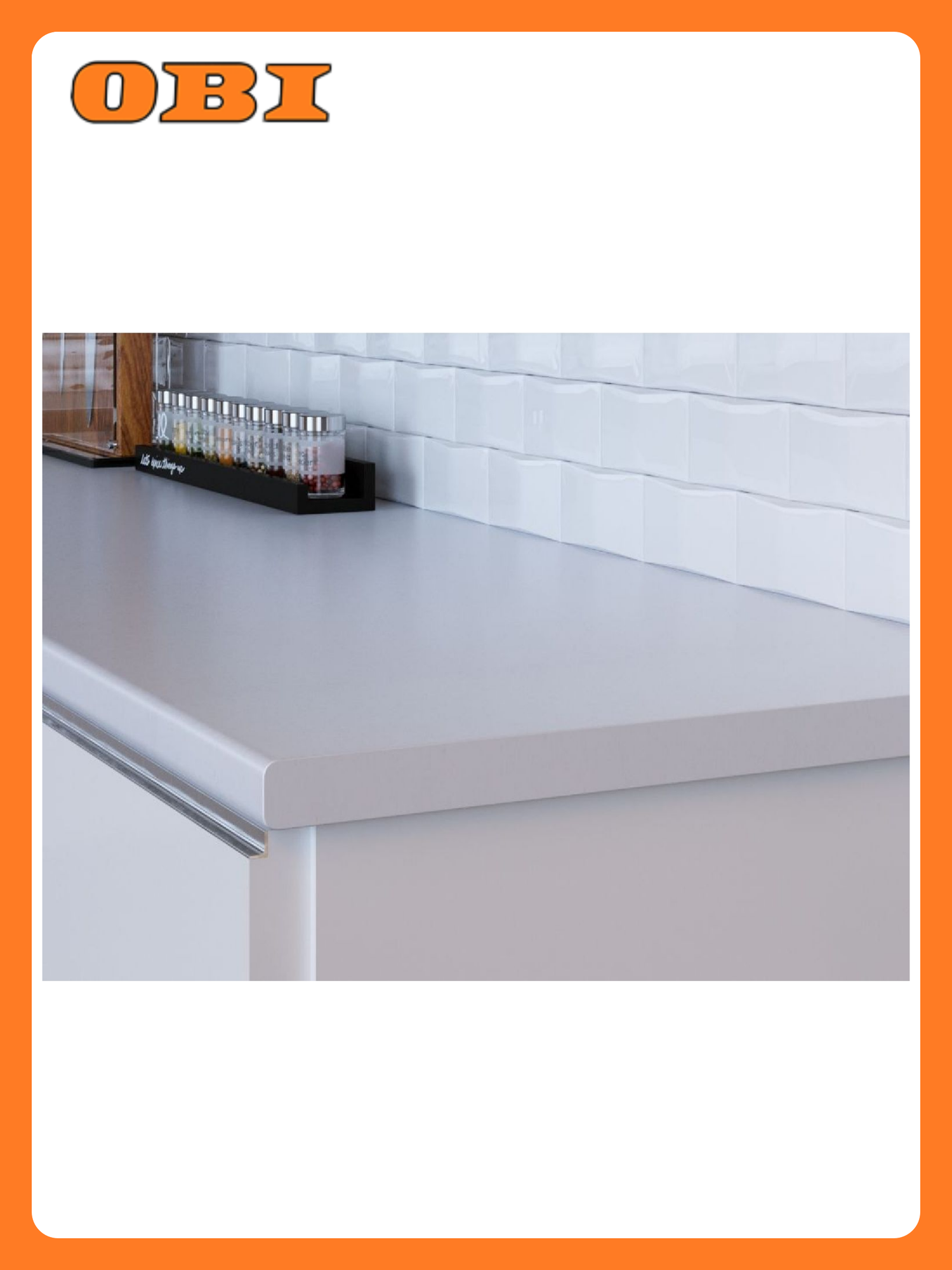 Столешница "Кедр", 305x60x3,8см, белый, из ДСП