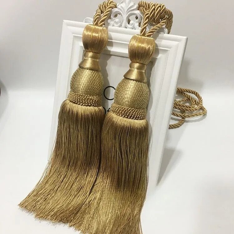 Кисти подхваты для штор 2 шт. Золотистые кисти для штор, аксессуар для карниза, крючок для штор