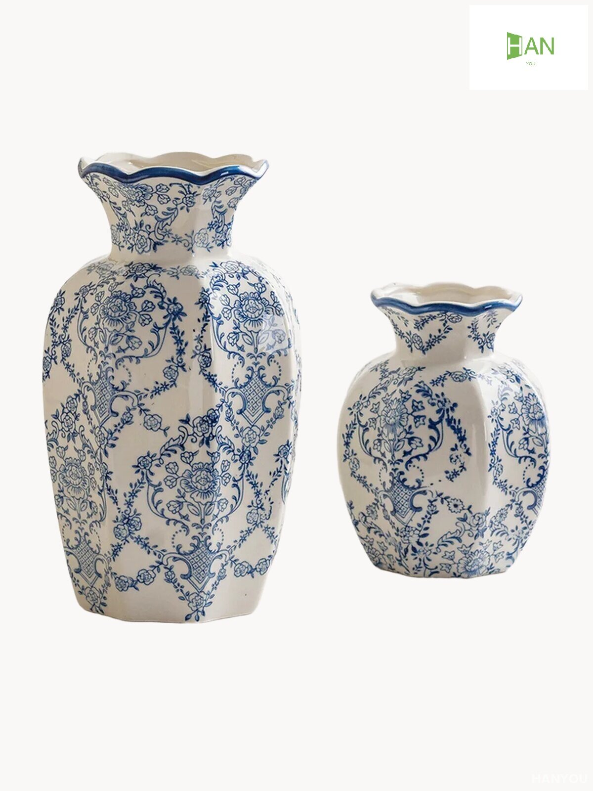 Эксклюзивный набор из двух ваз в стилистике Китая, керамика