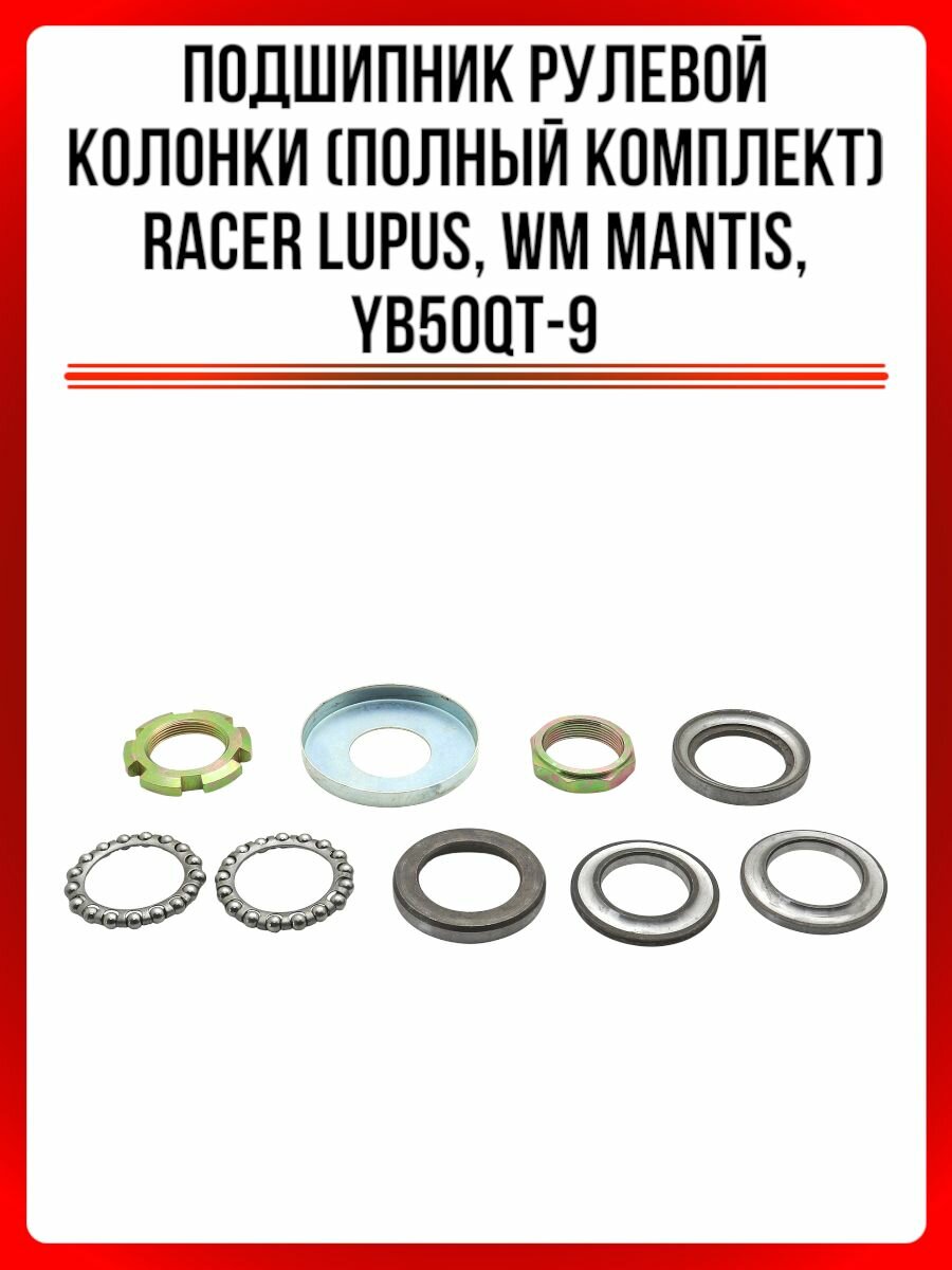 Подшипник рулевой колонки (полный комплект) Racer Lupus, WM Mantis, YB50QT-9