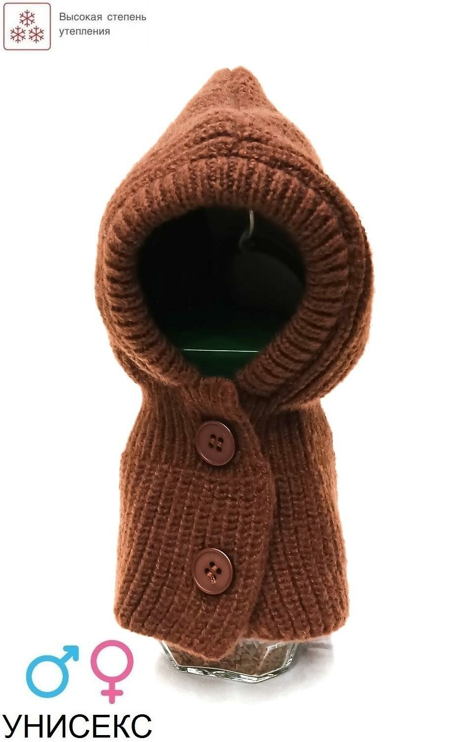 Зимняя вязаная шапочка для собак (M )