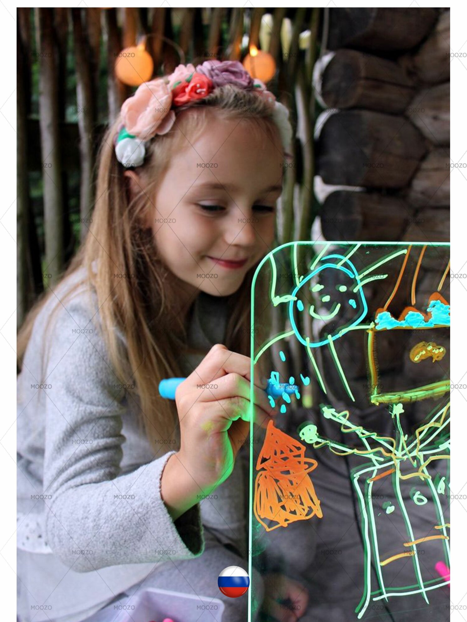 Детский светящийся планшет для рисования: Волшебная доска для творчества с трафаретами и аксессуарами