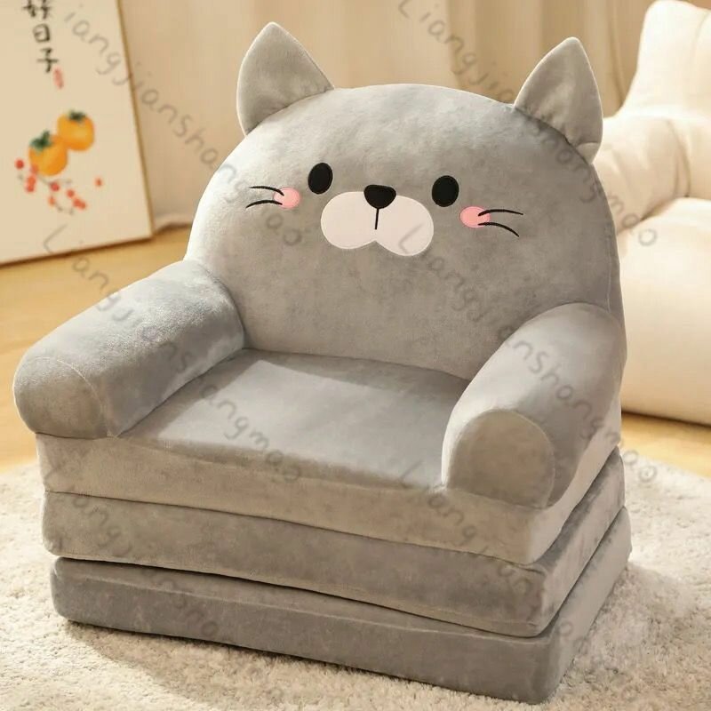 Кресло детское мягкое раскладное трансформер 50х120 см Кактус