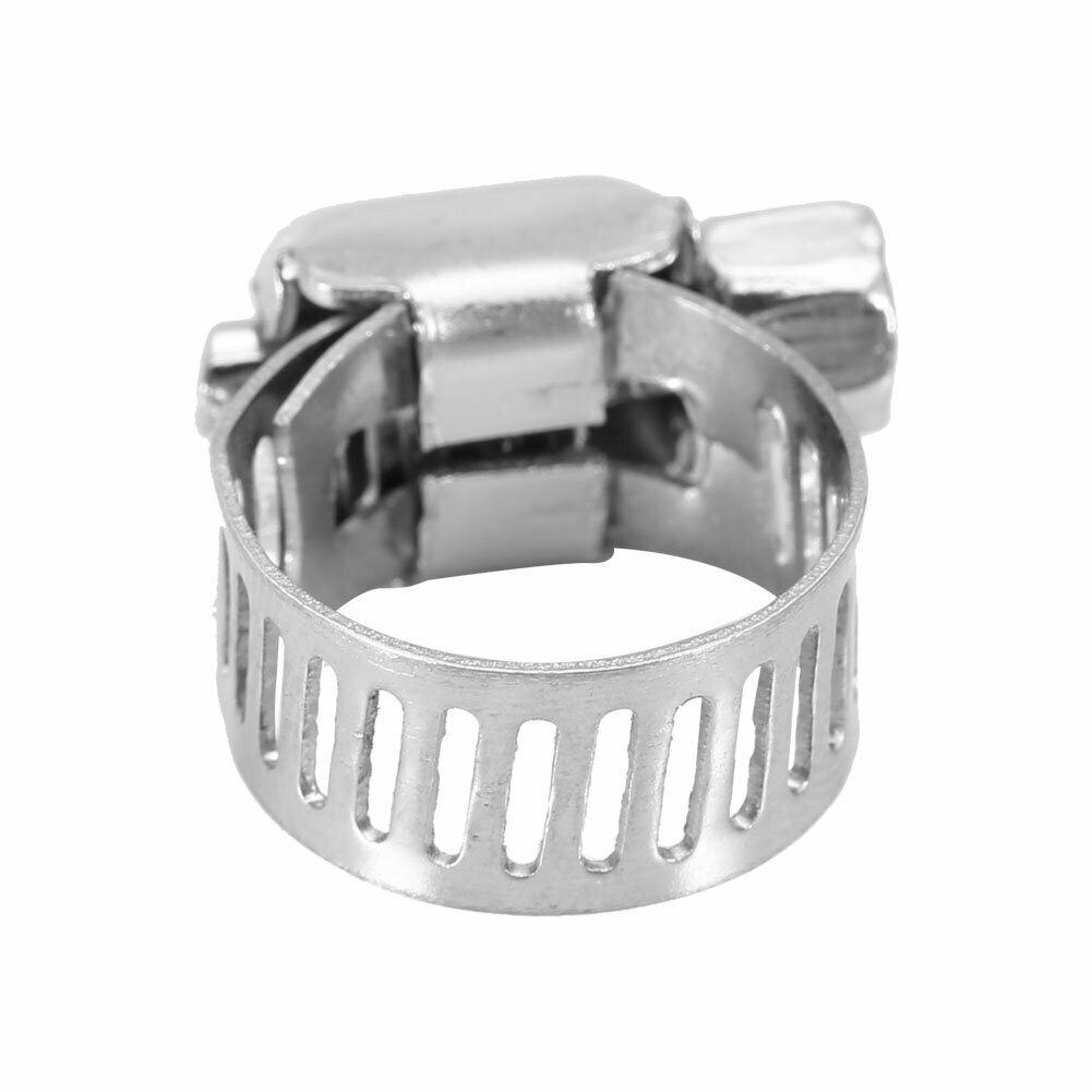 50 шт. хомутов для шлангов из нержавеющей стали, червячный хомут для топливной линии (10-16 мм)
