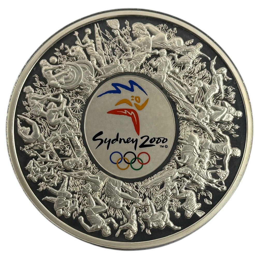 Австралия 30 долларов 2000 г. (XXVII летние Олимпийские игры, Сидней 2000 - Эмблема) (Proof)(Футляр)