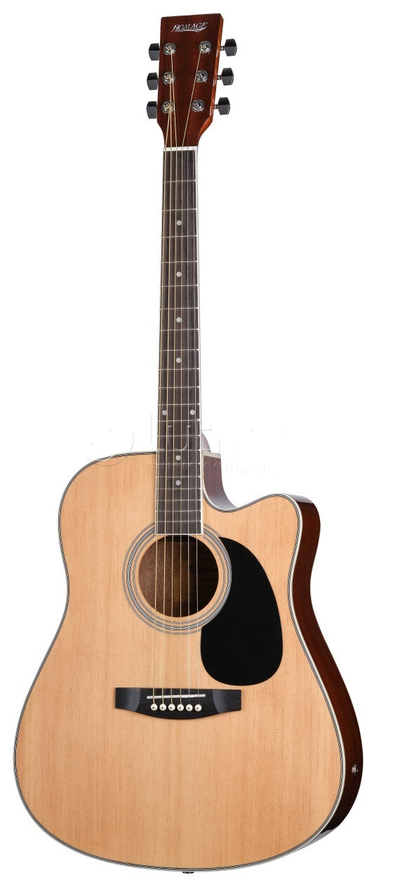 Homage LF-4121SCEQ-N - электро-акустическая гитара, с вырезом, цвет натуральный