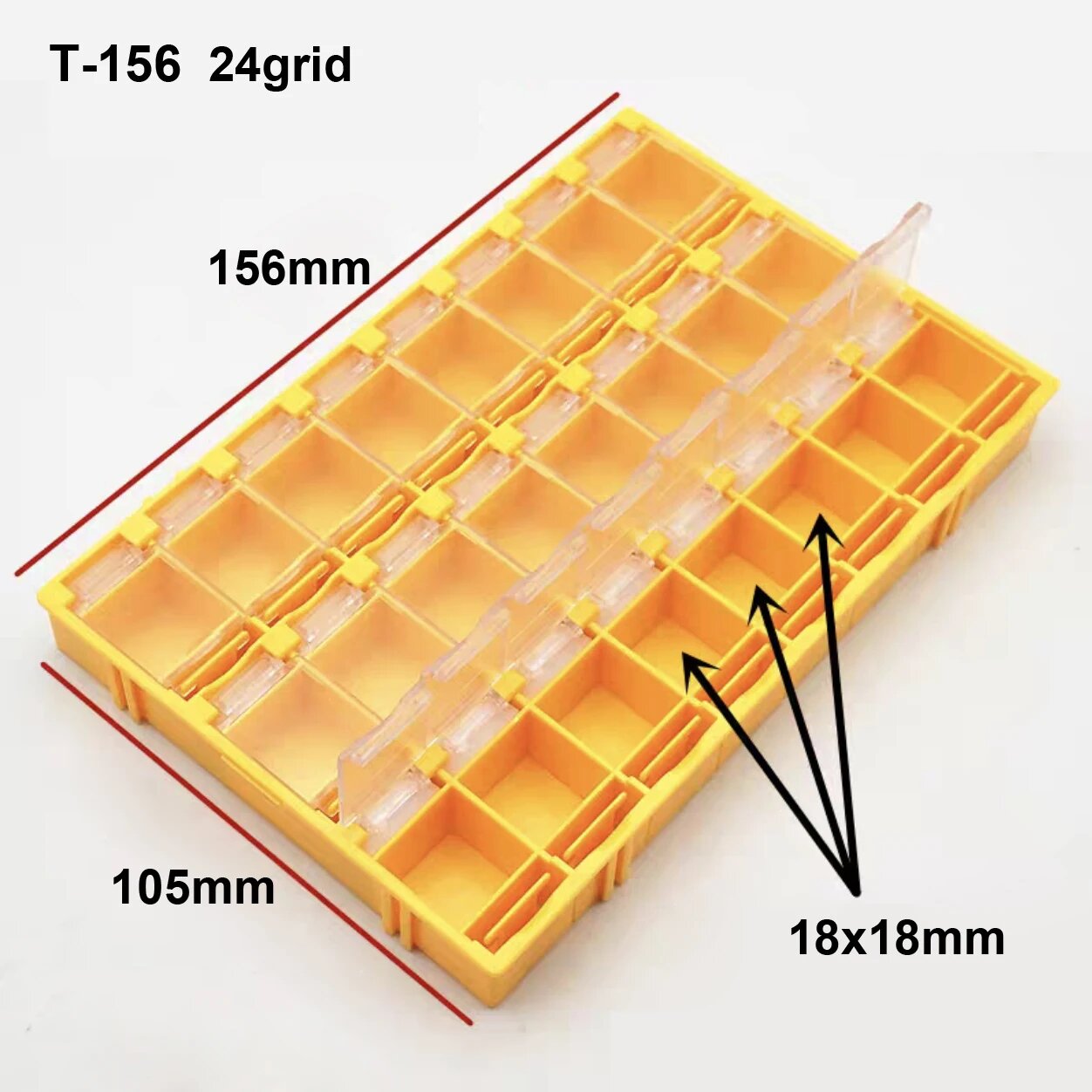 Ящик для хранения T-156 24grid, желтый