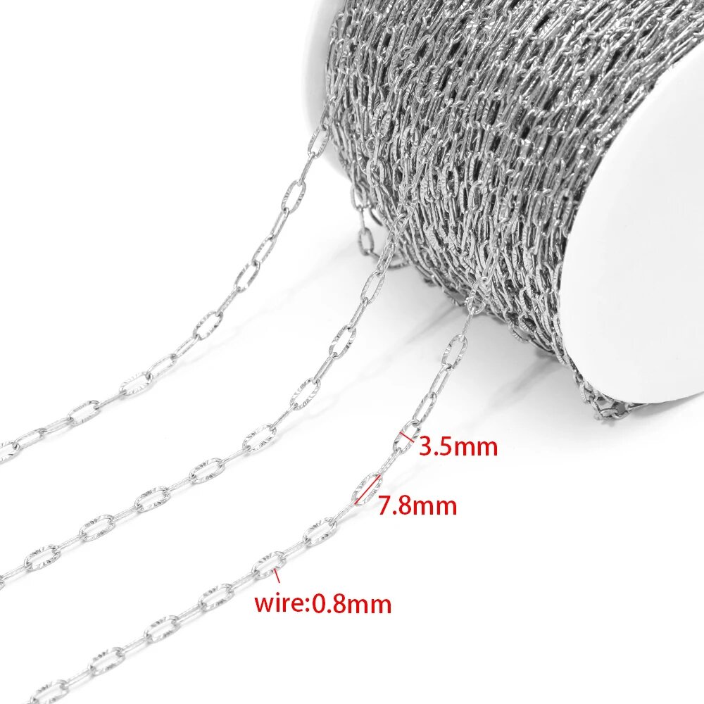 Кубинская цепочка из нержавеющей стали, Steel color 3.5mm