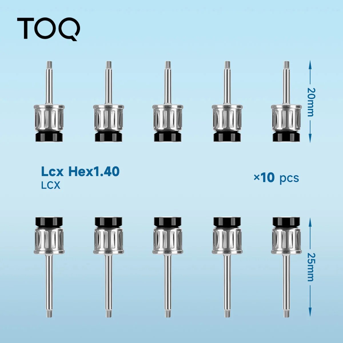 Набор отверток TOQ для имплантатов 10 шт. 1.4 5 Short 5 Long