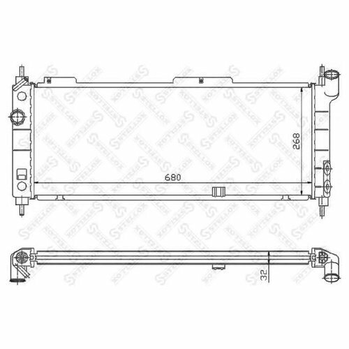 Радиатор системы охлаждения Opel Combo/Corsa 1.2/1.4/1.6i 93> Stellox 1026068SX