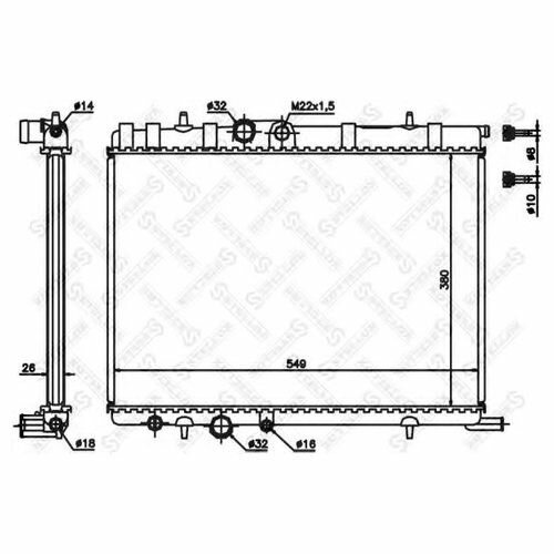 Основной радиатор (двигателя) Stellox 1025354sx