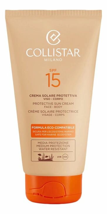 Collistar - Eco-Compatible Protection Sun Cream SPF15 Солнцезащитный крем 150 мл 100% экологически чистая упаковка