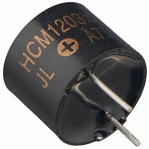 HCM1203X, Генератор звука электромагнитный со встроенной схемой +3В, d12 mm, -40 +85C, 2300+300 Hz, 30mA