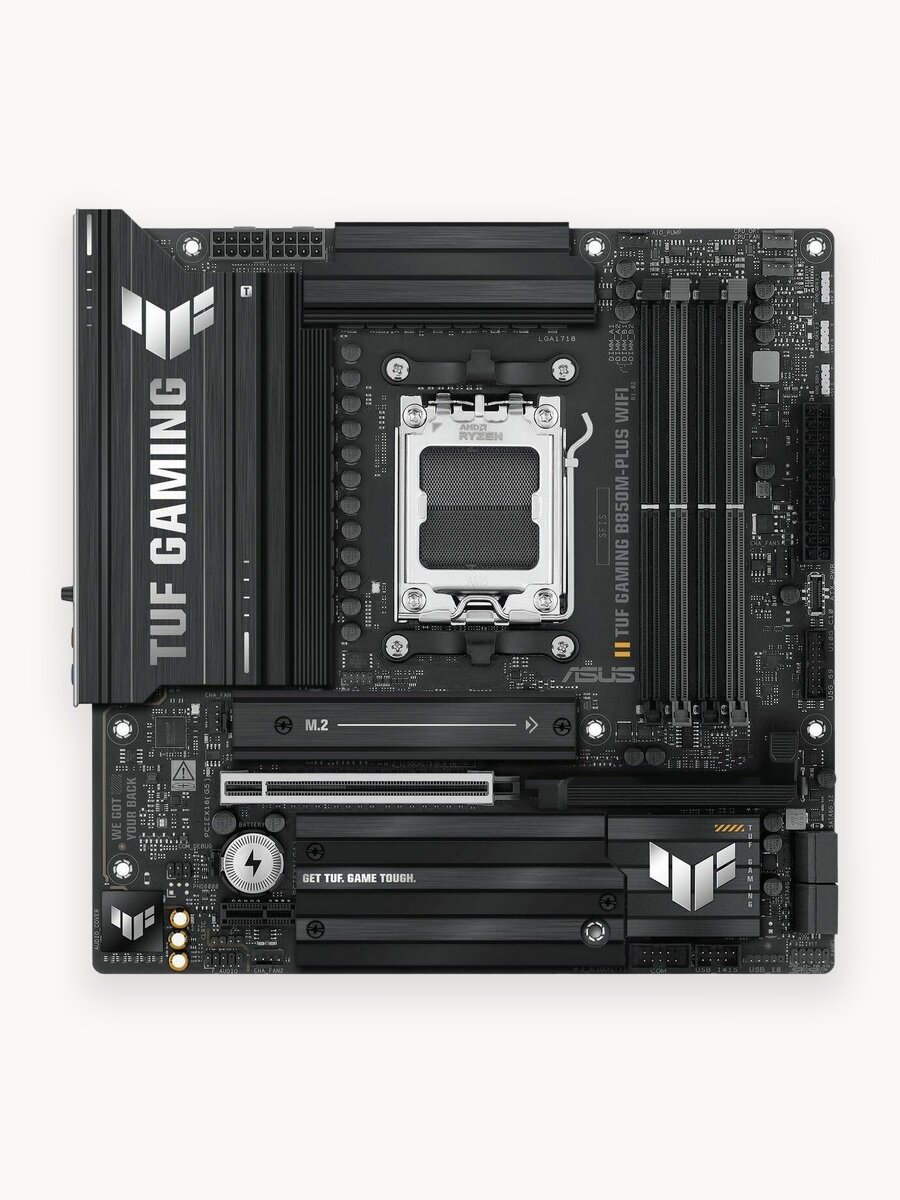 Материнская плата ASUS TUF GAMING B850M-PLUS WIFI, AM5, AMD B850, Micro-ATX, RTL (90MB1IY0-M0EAY0)
