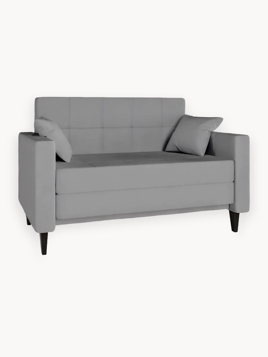 Диван Этро, серый, 120x86x81 см, прямой, аккордеон, раскладной