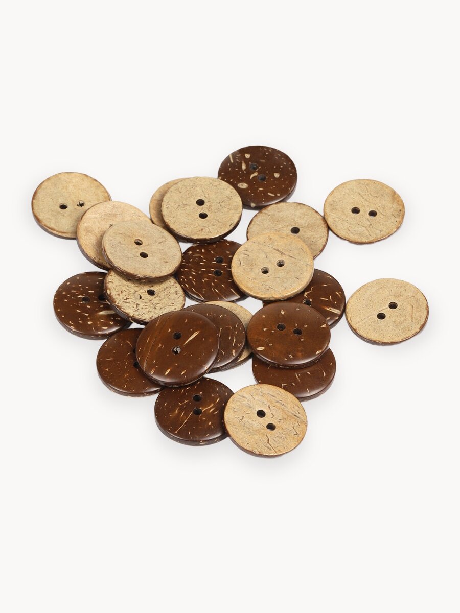 Пуговицы декоративные кокосовые 28 мм 20 шт