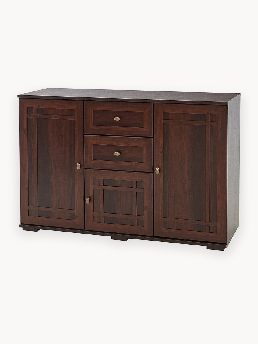 Комод напольный Sherlock, 119,9х81х44,5 см, ЛДСП, МДФ, цвет орех шоколадный