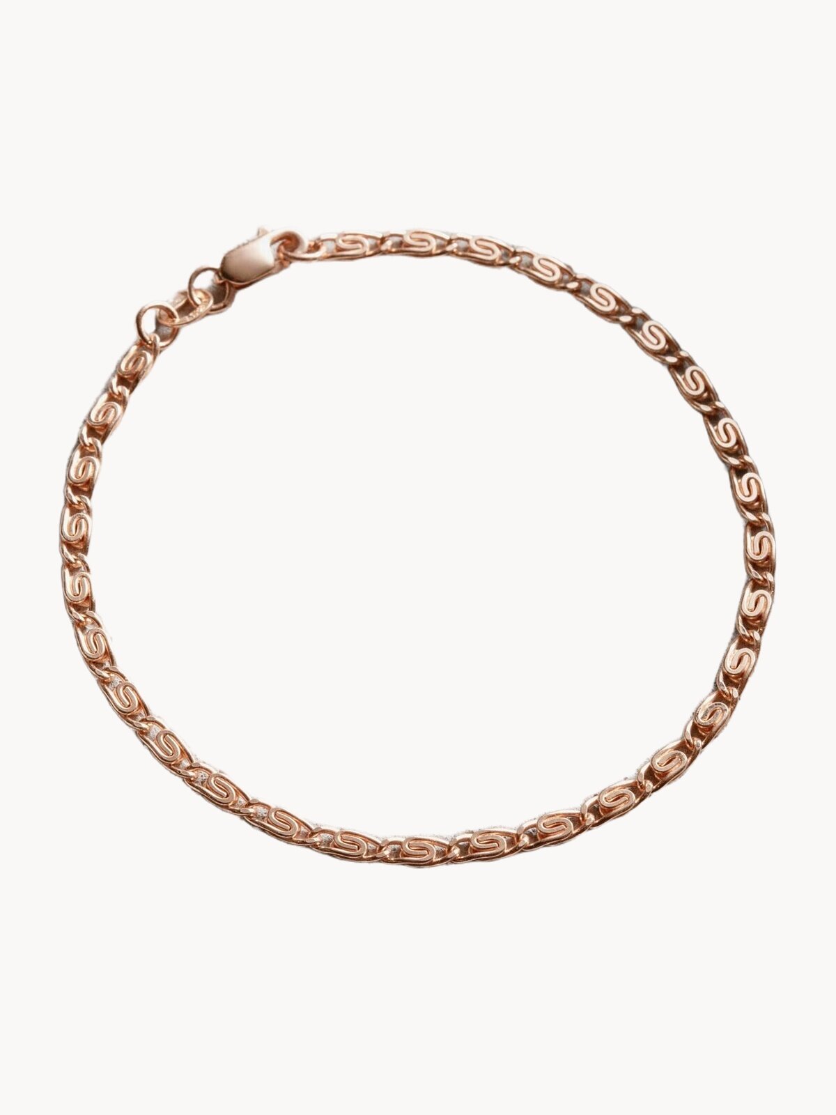 Браслет-цепочка, красное золото, 585 проба