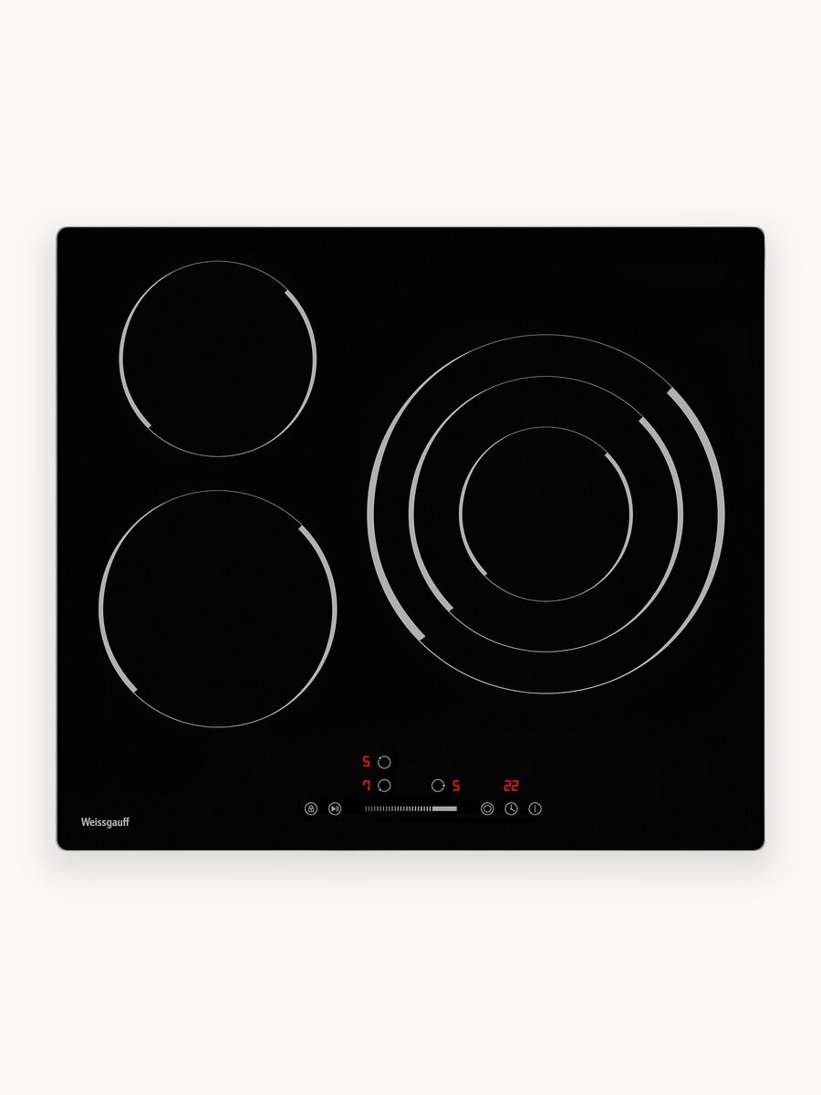 Варочная панель Weissgauff HV 633 BS, таймер, сенсорное управление One Touch