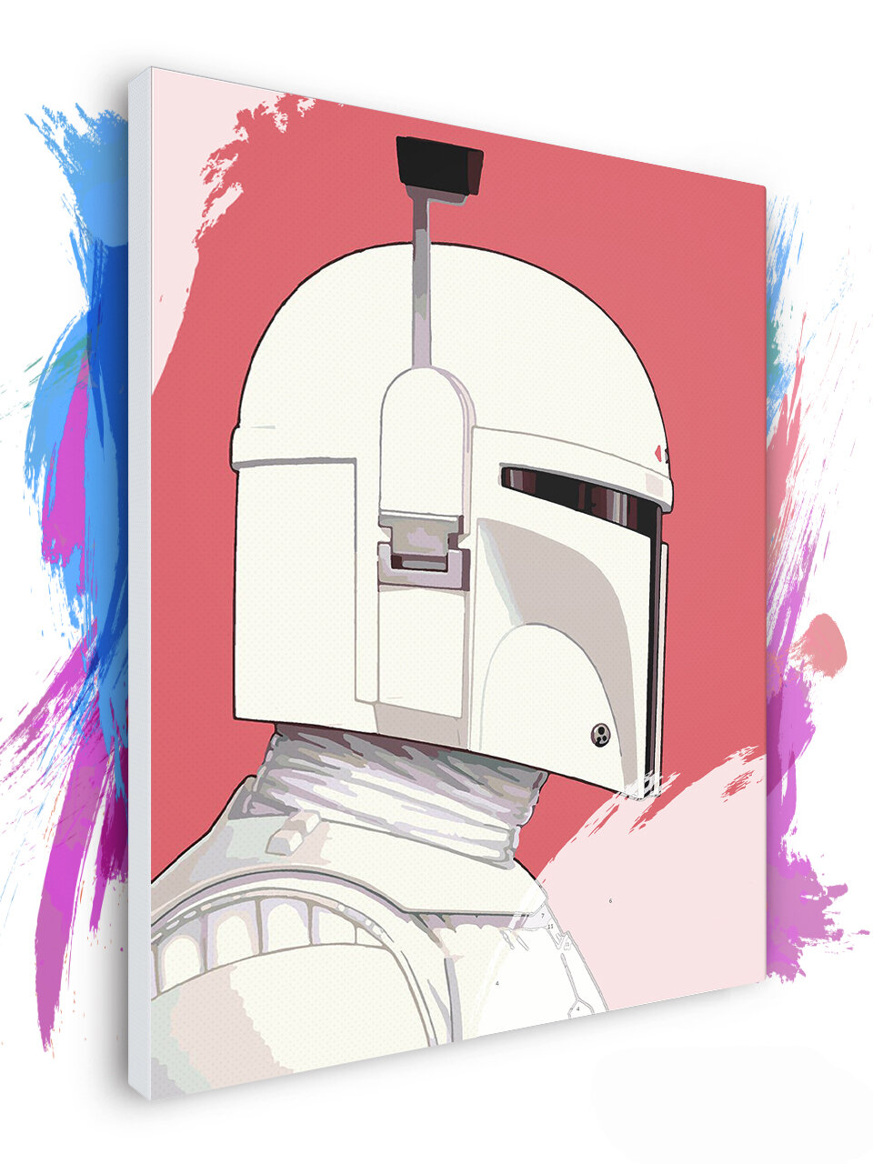 Картина по номерам на холсте В Профиль - Имперский Мандалорец, 40 х 60 см