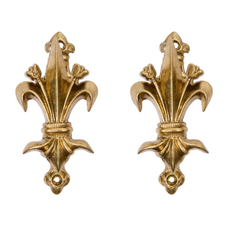 Крепление настенное Denix "Флер-де-лис", для меча, латунь, 9x4x4,5см