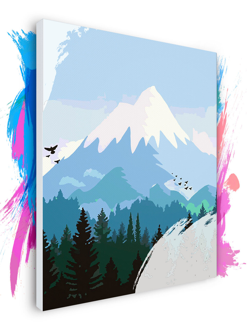 Картина по номерам на холсте Вид на вершину, 30 х 40 см