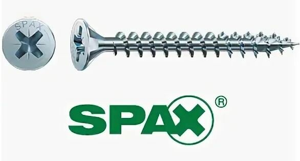 Саморез универсальный с потайной головой 4х12мм PZ2 SPAX (упак 100 шт)