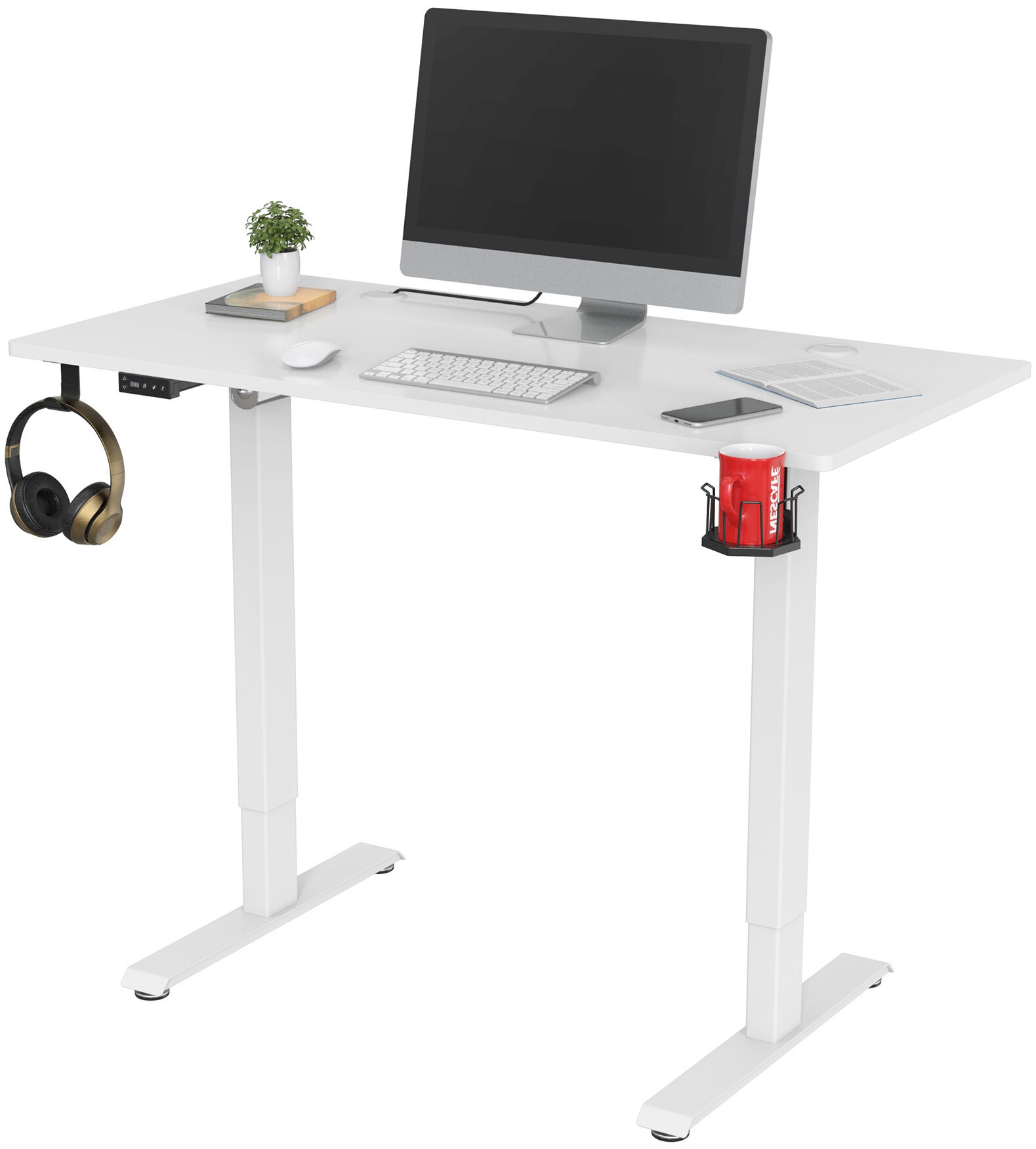 Стол компьютерный Cactus подъёмный белый (CS-ED-WWT)
