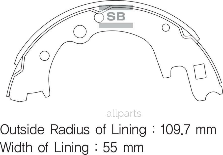SANGSIN BRAKE SA140 SA140SNS [583054BA20] ! колодки барабанные з.\ Hyundai H100 Truck/Porter (Russia)