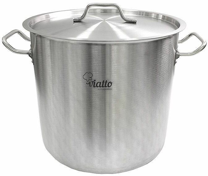 Кастрюля Viatto 101306, 360х360 мм, нержавеющая сталь, с тройным дном, 37 л.