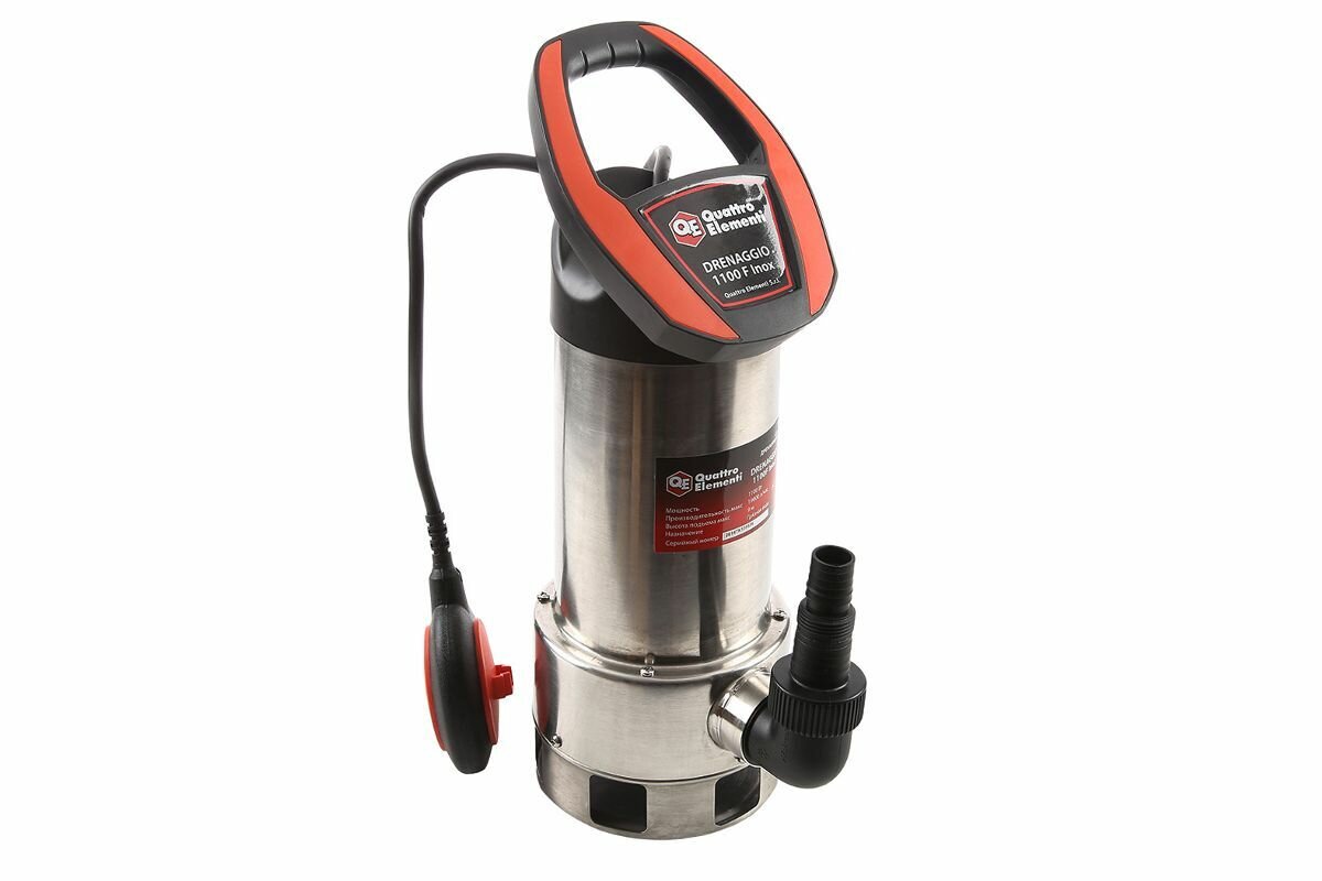 QUATTRO ELEMENTI Дренажный насос Drenaggio 1100 F Inox 770-742