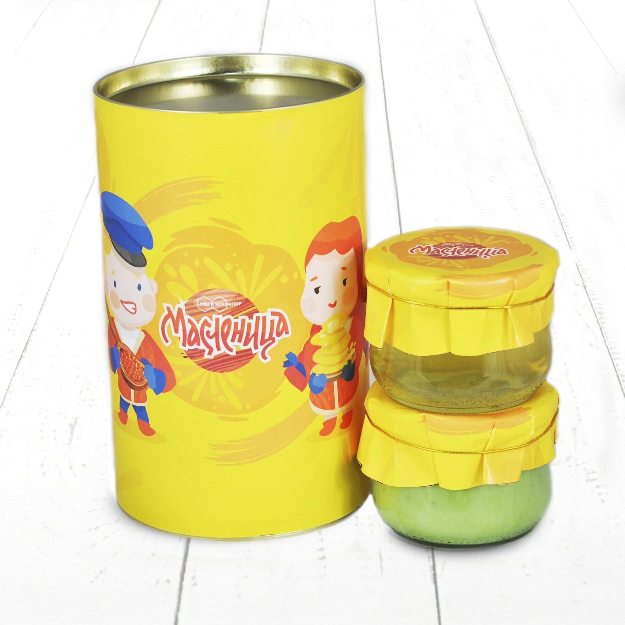 Подарочный Набор "Тубус Масленица с киви и акациевый мёд"