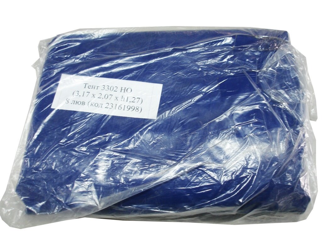 3302-8508020-10 тент-пром - Тент н/о Газель (п/скобы, б/троса,3,17x2,07xh1,2,8-мь люверсов))
