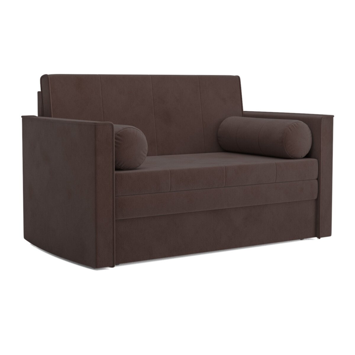 Диван Сток Диванов Dandy Chocolate шоколадный, механизм выкатной, с ящиком для хранения