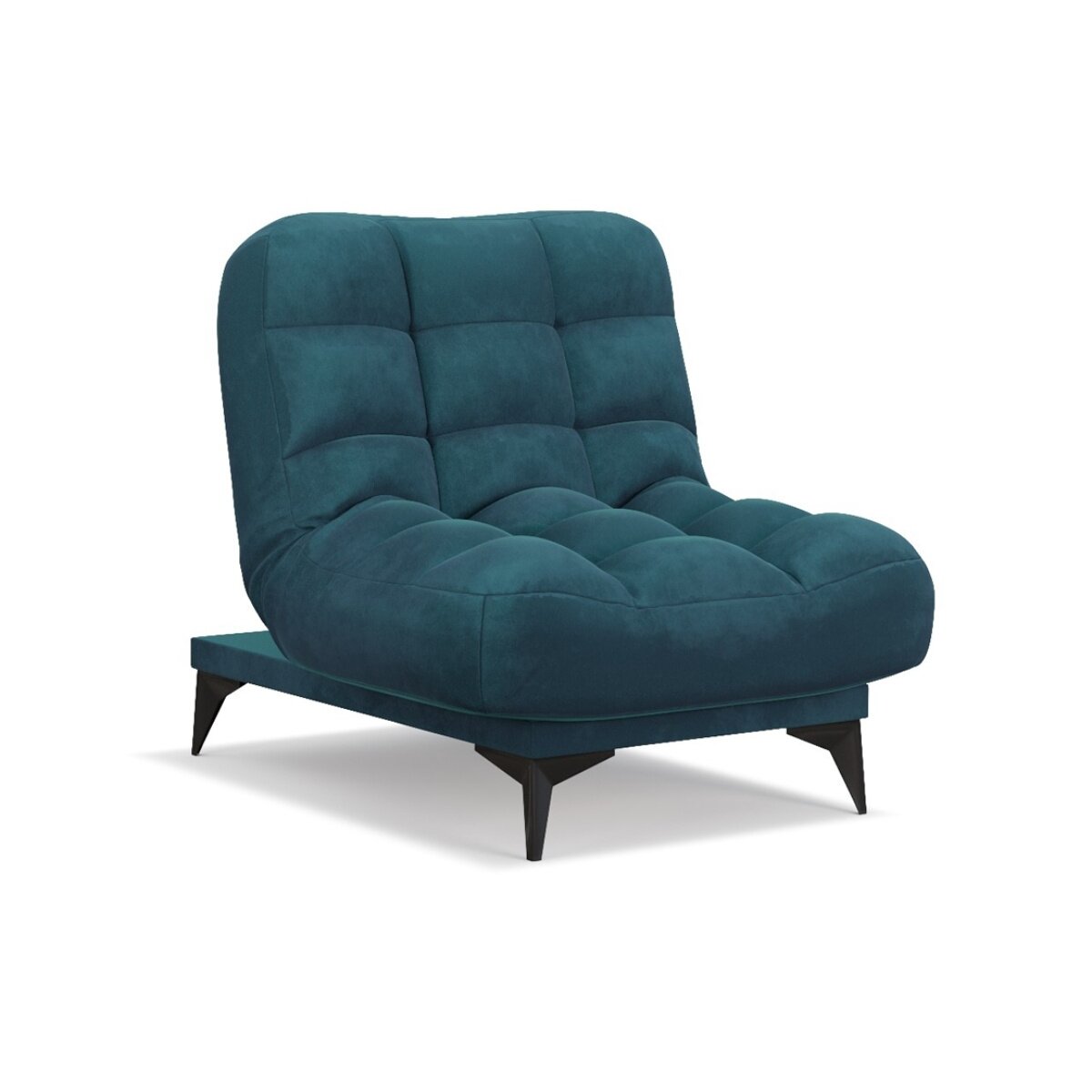 Кресло Сток Диванов Валенсия Atlantic бирюзовый, механизм клик-кляк, на ножках, бархат антикоготь