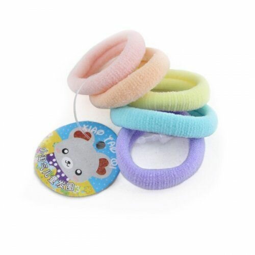 Резинка для волос 5 цветов (100шт. в уп.) Диаметр-3см.