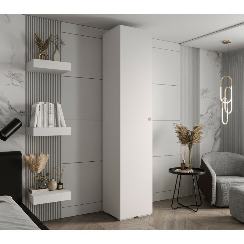 Шкаф распашной МебельЛэнд24 Люксор - 1 Белый 50x47x236 для одежды однодверный