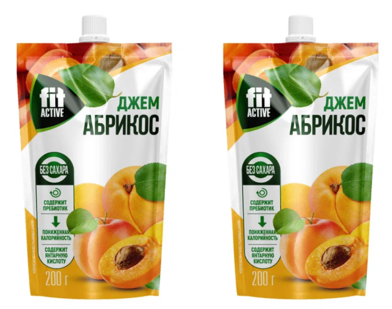 Джем FitActive Абрикос, 200 гр, 2 шт