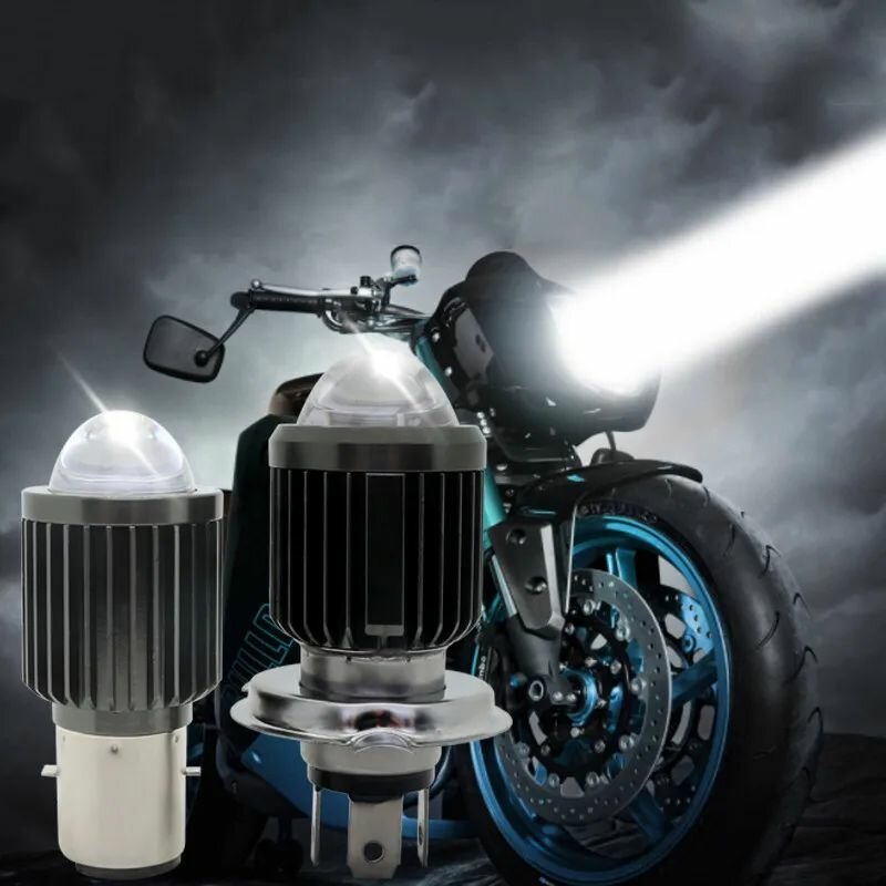 Лампочка цоколь H6 / BA20D для мотоцикла мопеда светодиодная LED 35W (1 штука)