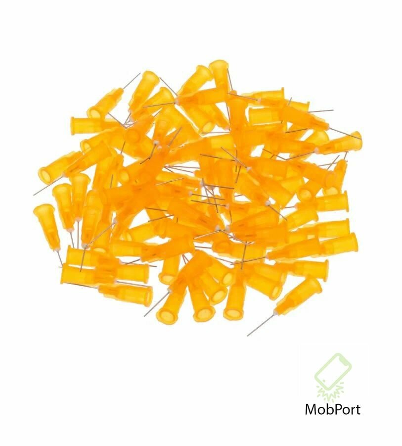 Игла-Дозатор 25G, для смартфонов, 0,5 мл, комплект 50шт, цвет оранжевый