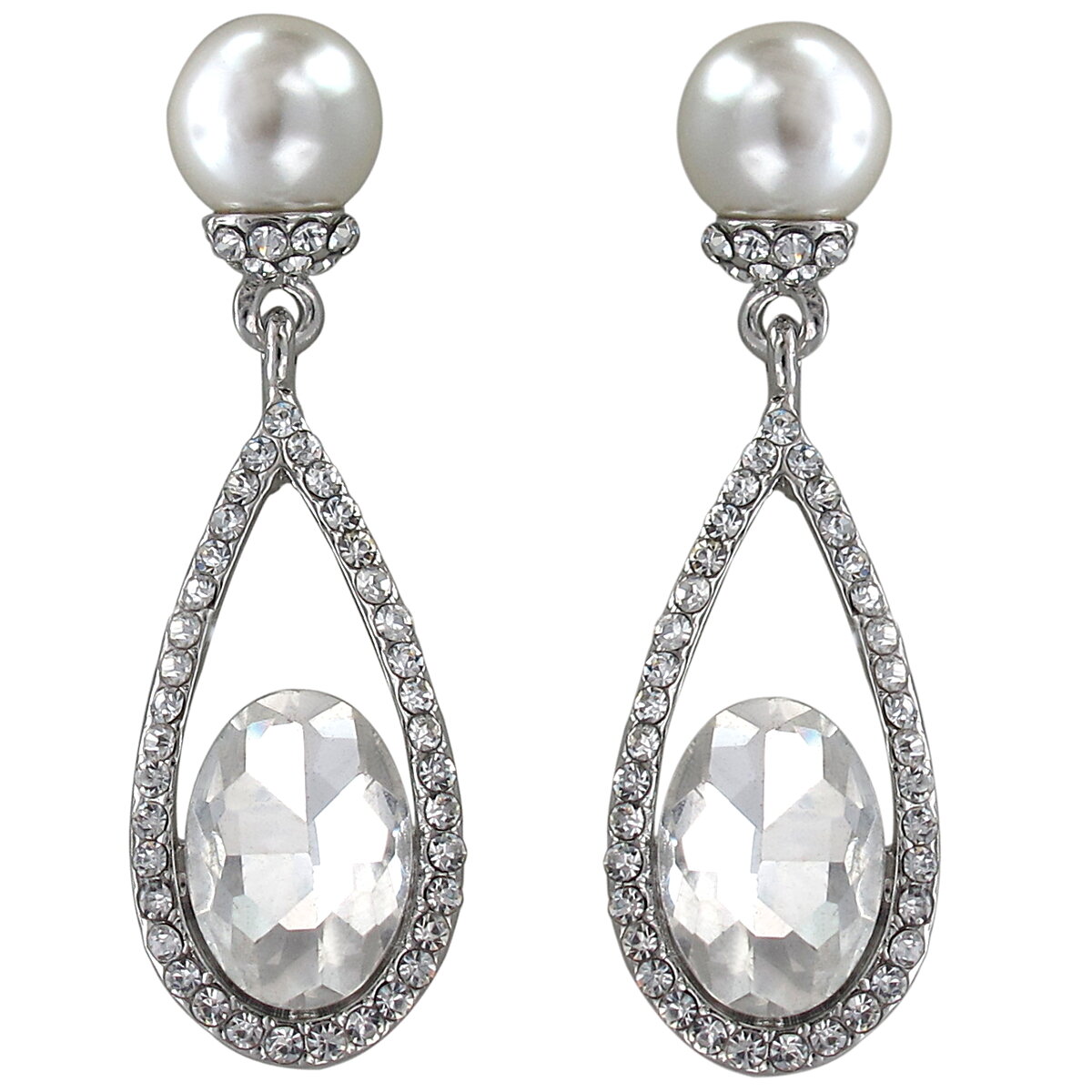 Серьги Эстет, стекло, жемчуг имитация