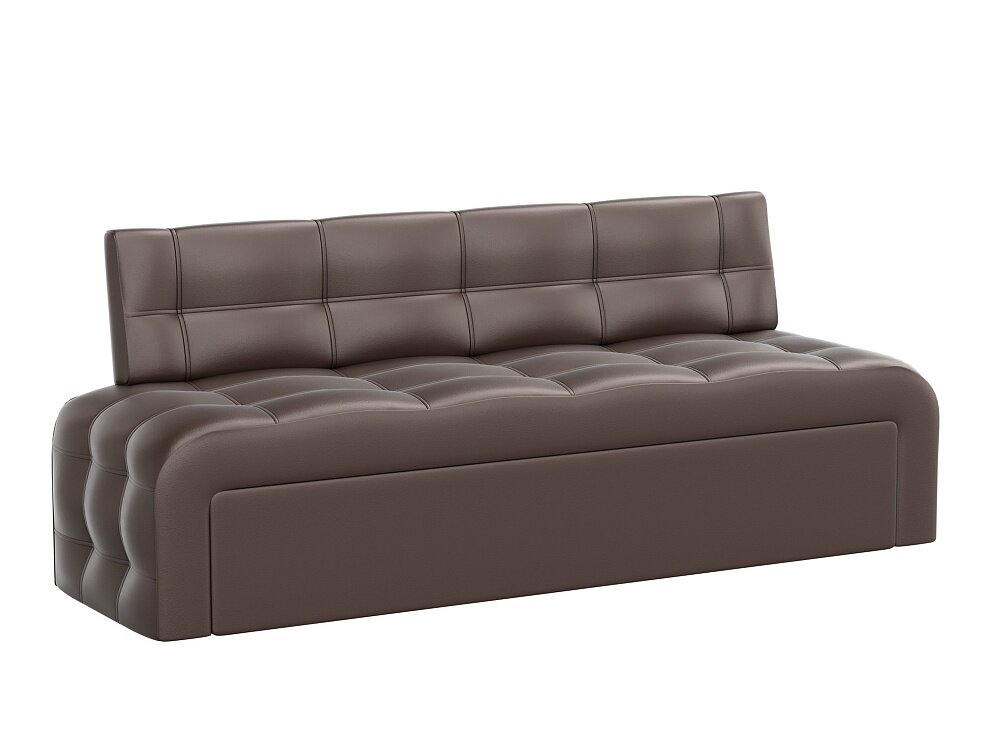 Прямой диван Прага Коричневый Экокожа, дельфин, 200х62х83 см