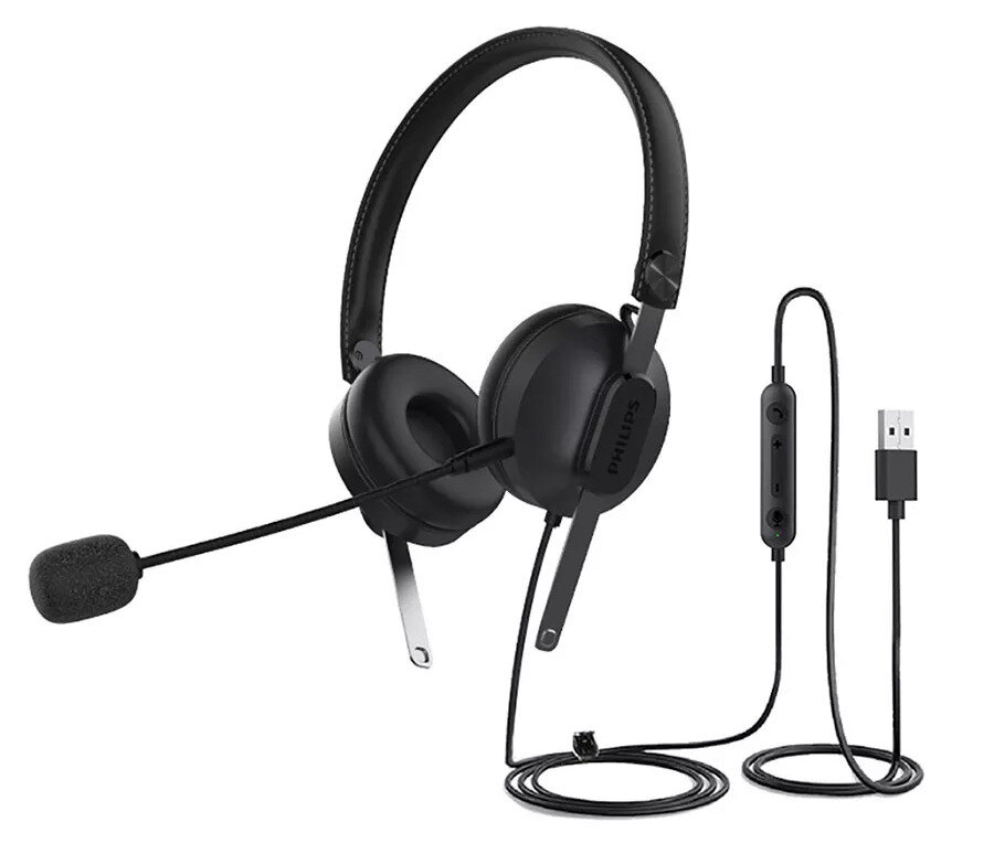 Philips SHM2028, черный, проводные наушники