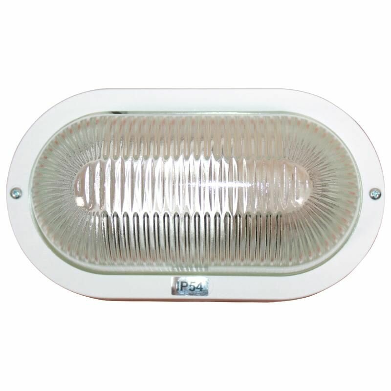 Светильник «Банник» 1401 НПП 03-60-021 IP54 овал малый бел. пласт. Элетех 1005500883