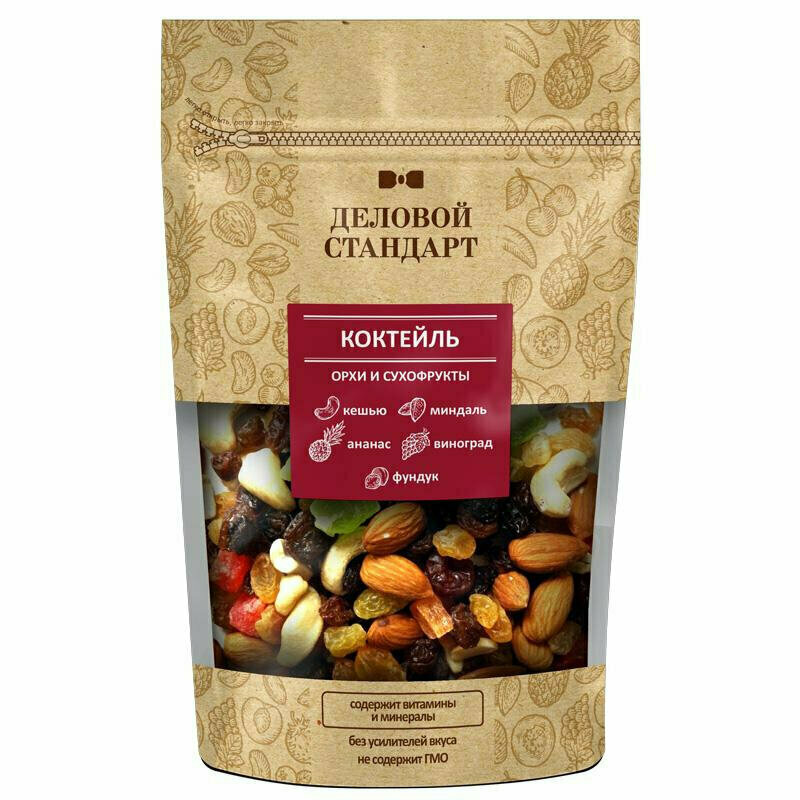 Коктейль Деловой Стандарт орехи сухофрукты, 200г, 1354541