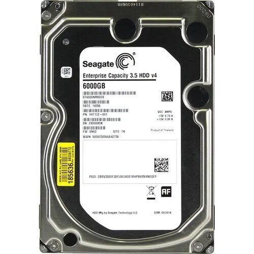 3.5" жесткий диск Seagate Enterprise Capacity (ST6000NM0024) 6ТБ, 7200Об/мин, 128МБ