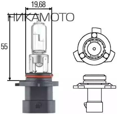 BEHR-HELLA 8GH005635161 Лампа автомобильная HB3 A 12 V 60 W HELLA 8GH005635161