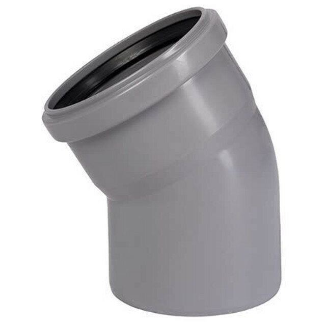 TEBO отвод 110 мм для внутренней канализации, угол 30° пластиковый трубопровод
