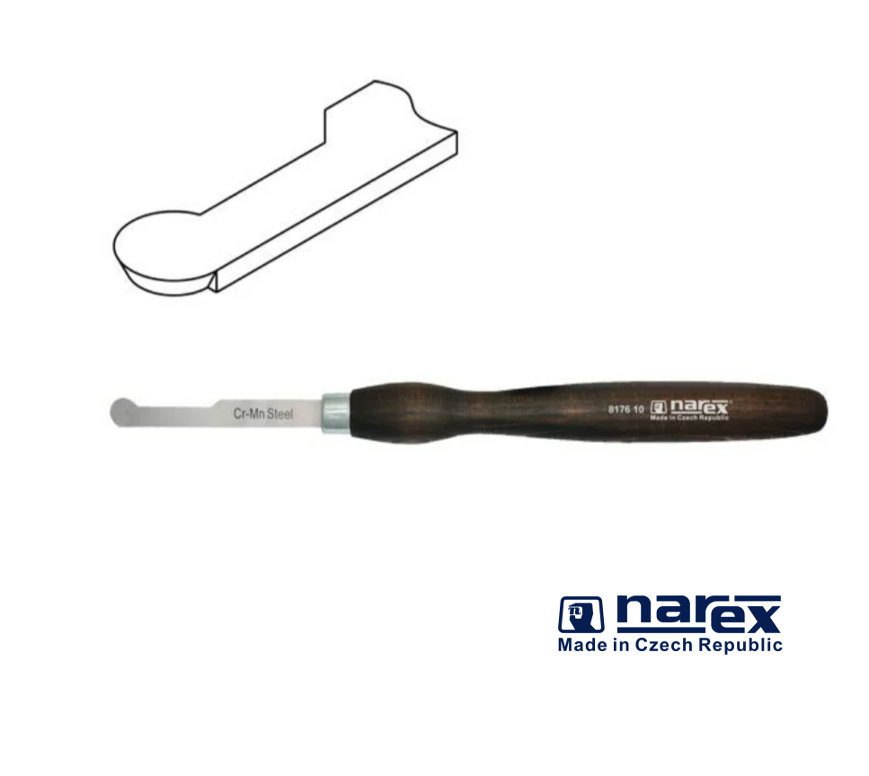 Токарный резец по дереву NAREX Standard Line (817610) 345мм, круглый боковой левый, лезвие 14х105мм