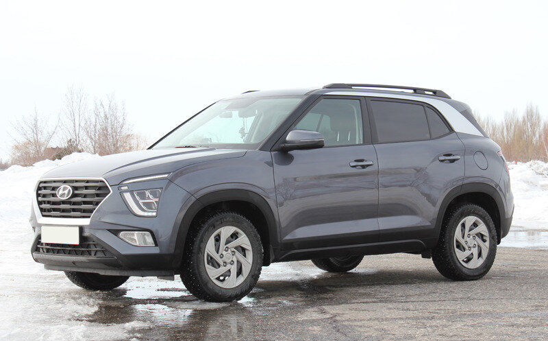 Рейлинги на крышу Hyundai Creta II (2021-н. в.) Черный